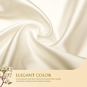 Univivi Super Soft Satin Garment Bags for Hanging Clothes, 60 Inch Zippered Dress Cover with Gussets, Breathable & Non-smell for Dresses, Coats, Jackets, Shirts, 2 Pack - Apricot