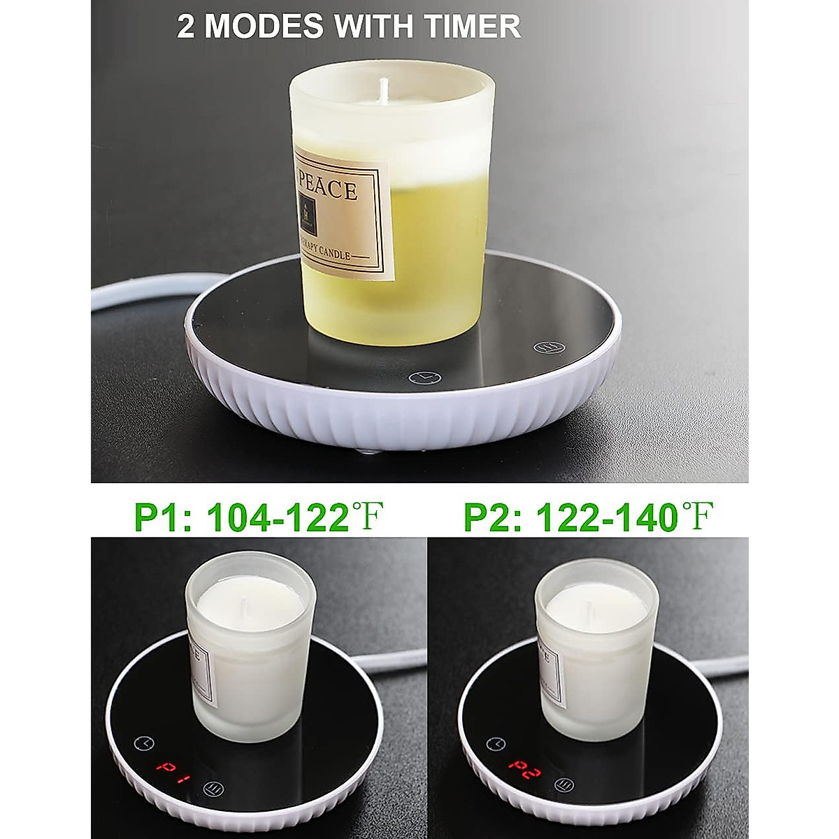 Candle Warmer, Coffee Mug Warmer, Warmer Plate for Wax, Jar, Desktop Cup Warmer Plate, Gift for Women