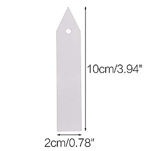 KINGLAKE 200 Pcs Plastic Plant Nursery Garden Labels Garden Stake Tags Grayish White 4 inch