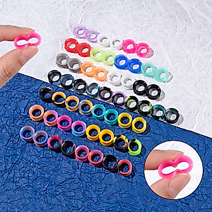 YOFANST 56pcs Colorful Silicone Ear Gauges Double Flared Ear Tunnels Set Stretchers Expander Ear Piercing Jewelry 10mm