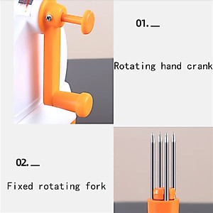 LKL Spiral Apple Peelers Rotating Hand Crank Peeler Fruit Potato Peeling Machine Fixed Suction Cup Stainless Steel Kitchen Peeling Tool