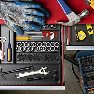 Simple Houseware Expandable Kitchen Drawer Flatware Organizer, Black