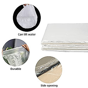 Disposable Sauna Sheeting Blanket Liners Plastic Sheeting Body Wrap ，Used Inside a Far Infrared Sauna Blanket Sauna Blanket Accessories for Beauty Salon Spa Sauna Room Body (Thicken 50 Pcs)