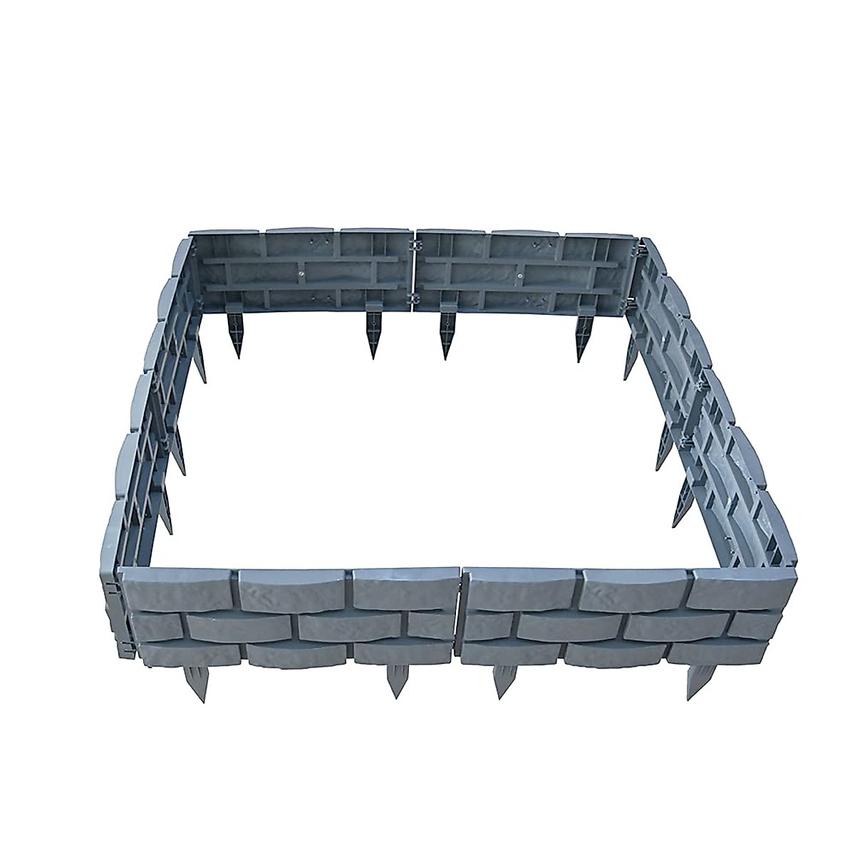 Ram® 8 X Grey Brick Effect Garden Lawn Edging Grey Lawn Border Stone Effect 5M METRE