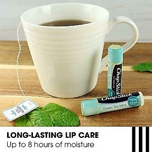 ChapStick 100% Natural Lip Butter, Green Tea Mint, 0.15 oz (Pack of 12)