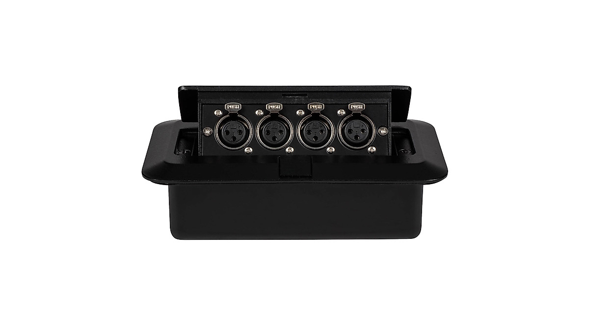 Parts Express Pop Up Stage Box with 4 XLR Jacks - Reliable Stage Connection