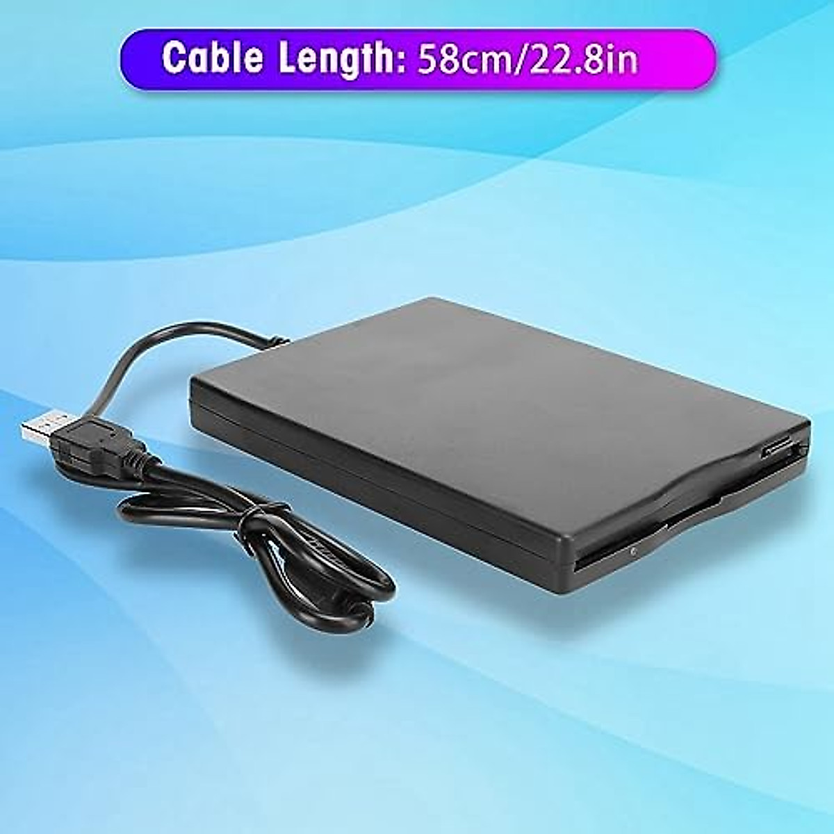 GOWENIC Limouyin Portable Floppy Drive, 3.5-Inch Card Reader Computer Accessory External Removable, USB External Floppy Disk Reader Drive for 107 VistaWindows 8 XPME 2000 SE 98