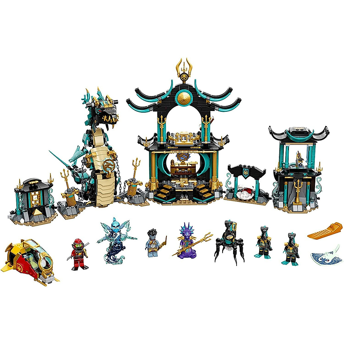 LEGO NINJAGO Temple of The Endless Sea 71755 Building Kit; Underwater Playset Featuring NINJAGO Kai and Snake Toy; New 2021 (1,060 Pieces)