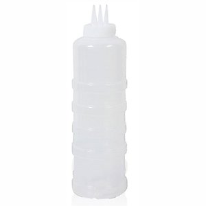 GARASANI 3 Hole Sauce Squeeze Condiment Bottles Dispenser (24oz - 700ml)