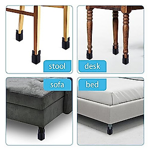 KELEAPEKER 4pcs Furniture Risers,Desk Risers for Desk Legs,Adjustable,with Screw Clamp,for Lifting The Bed, Sofa, Table, Desk, Cabinet and Bookshelf