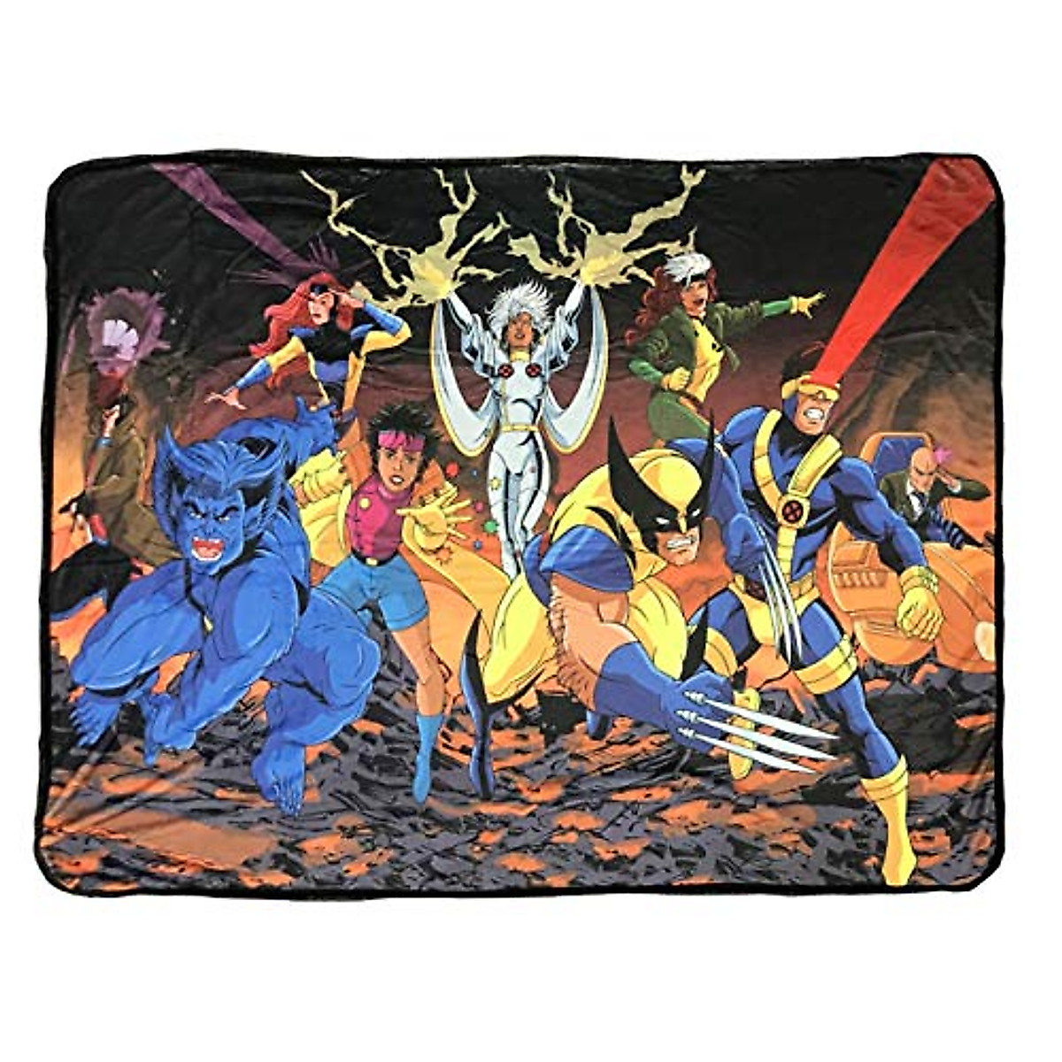 Marvel X-Men Team Fleece Soft Throw Blanket| Measures 60 x 45 Inches