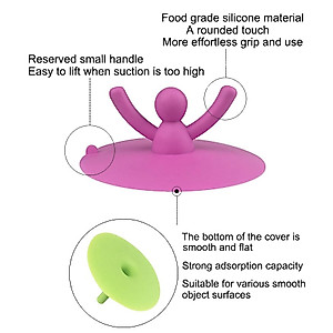 AKOAK 1 Pack Cute Human-Shaped Floor Drain Plug Household Kitchen Toilet Bathroom Shower Waterproof Silicone Sink Plug Bathtub Drain Plug Tool (Green)