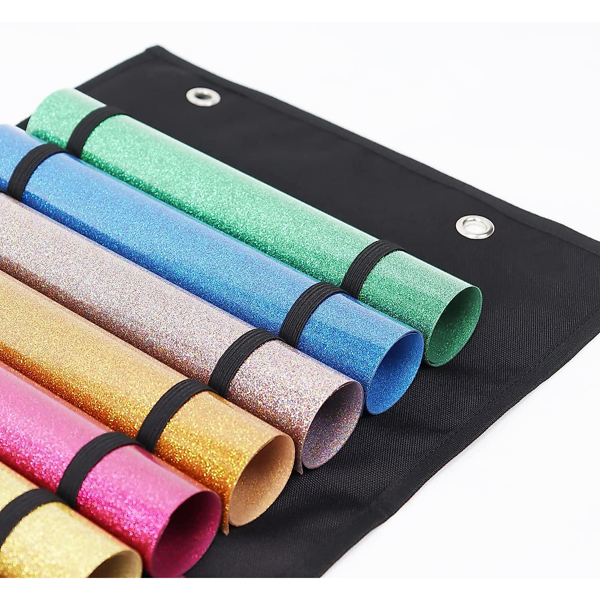 Loloka 2 Packs Vinyl Storage Organizer with 48 Compartment, Vinyl Roll Holder, Vinyl Storage Rack with 2 Hooks, Hanging Organizer Storage with 96 Roll Compartments (Black,96)