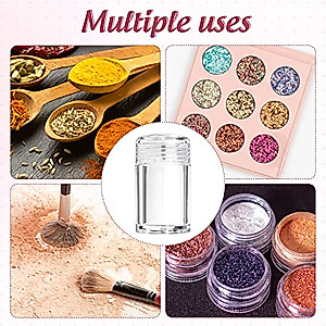 RAYNAG 6 Pieces Mini Empty Loose Powder Bottle Travel Cosmetic Glitter Powder Eye Shadow Powder Box with Sifter and Lids (3 Style)