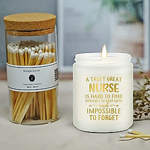 Maybeone Nurse Appreciation Gifts - A Truly Great Nurse is Hard to Find - Lavender Scented Candle Gift - Graduation, Retirement, Christmas, Birthday Gifts for Nurse - Thank You Gifts for Nurse