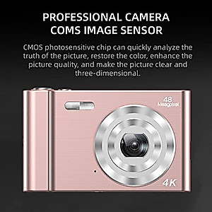 Digital Camera for Photography, 4K Compact Point and Shoot Camera for Kids Portable Video Camera with 32Gb Sd Card 16X Digital Zoom for Teens Students Boys Girls Gifts
