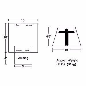 Kodiak Basic Flex-Bow Quick Set Up Canvas Tent 6051
