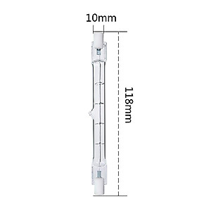 Comyan 4-Pack R7S 118mm T3 300W Halogen Bulb Dimmable 4500lm J-Type 120V R7S Base Warm White 2700K Double Ended Halogen Light Bulbs
