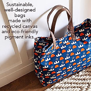 MAIKA Recycled Canvas Market Tote Bag, Echo Tangerine