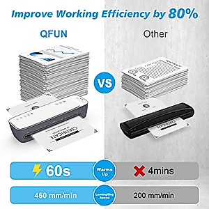 Laminator Machine 13-Inch Thermal Lamination with Laminating Sheets 9 in1 Office Desktop Laminate Machine, Portable A3 Laminater for Teachers Personal 60S Warm-Up Never Jam