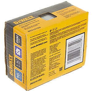 DEWALT Finish Nails, 1-1/2-Inch, 16GA, 2500-Pack (DCS16150)
