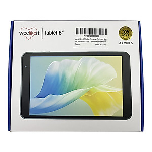 weelikeit Android Tablet 8 inch, Reading Tablet, Quad-Core Processor, 2GB+32GB (Up to 256GB) Google Tablet PC with WiFi 6, Bluetooth, 3500 mAh Battery, 1280x800 IPS HD Touchscreen, Dual Camera, Black
