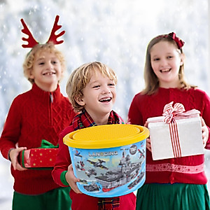 1161 Pieces Aircraft Carrier Building Blocks Set, 13 in 1 Military Battleship Model Building Toy Kit with Armored Tank, Fighter, Patrol Boat & Cannon Roleplay STEM Construction Toys Gift for Kids 6+