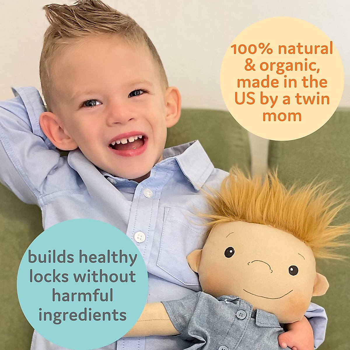 T is for Tame - Kids Hair Styling Gel, All-Natural Alcohol-Free Hair Gel for Kids & Toddlers, 2023 Launch Date (3.38 Fl Oz Pack of 1)