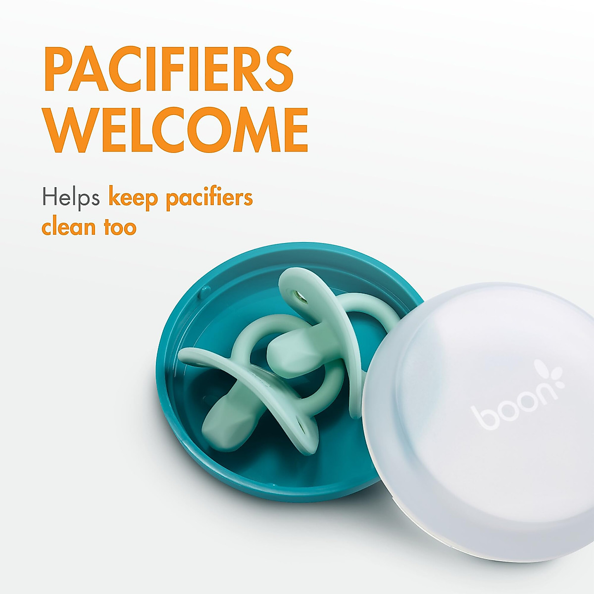 Boon Nursh Baby Bottle Storage Buns - Baby Bottle Holder for Nursh Baby Bottles - Travel Baby Bottle Holder - Blue and White - 3 Count