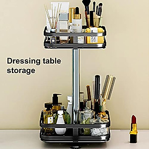 BTSEURY 360° Rotating Storage Rack, 3-Tier Bathroom Countertop Organizer, Kitchen Rack Organizer Counter Storage Shelf