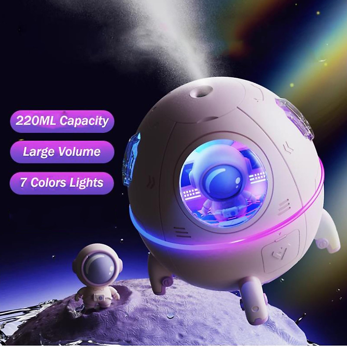 Humidifiers for Bedroom Kids Nursery,Mini Cool Mist humidifier,Baby Diffuser with Nightlight,Small Cute Ultrasonic Quiet Plant Humidifiers, Auto-Shut Off,for Home Office,BPA Free