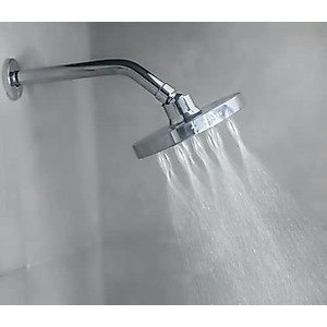 SparkPod Power Rain Shower Head- High Pressure Rainfall Shower Head- Unique Wide Spray Pattern Emulates a Rainstorm- Luxury Modern Look- No Hassle 1-Min Install (2.5GPM, Luxury Polished Chrome)