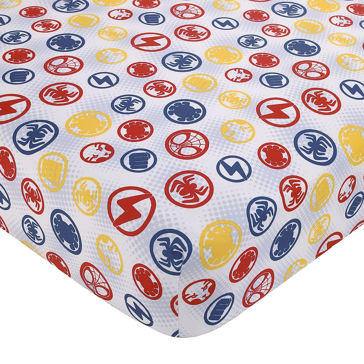 Marvel Spidey and His Amazing Friends Blue, Red, Yellow, and Green, Team Up 2 Piece Toddler Sheet Set