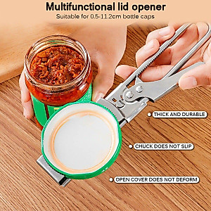 Fullofcarts Jar Opener - Adjustable Multifunctional Stainless Steel Can Opener Jar Lid Gripper - Jar Opener for Weak Hands, Senior Arthritis (1Pcs)
