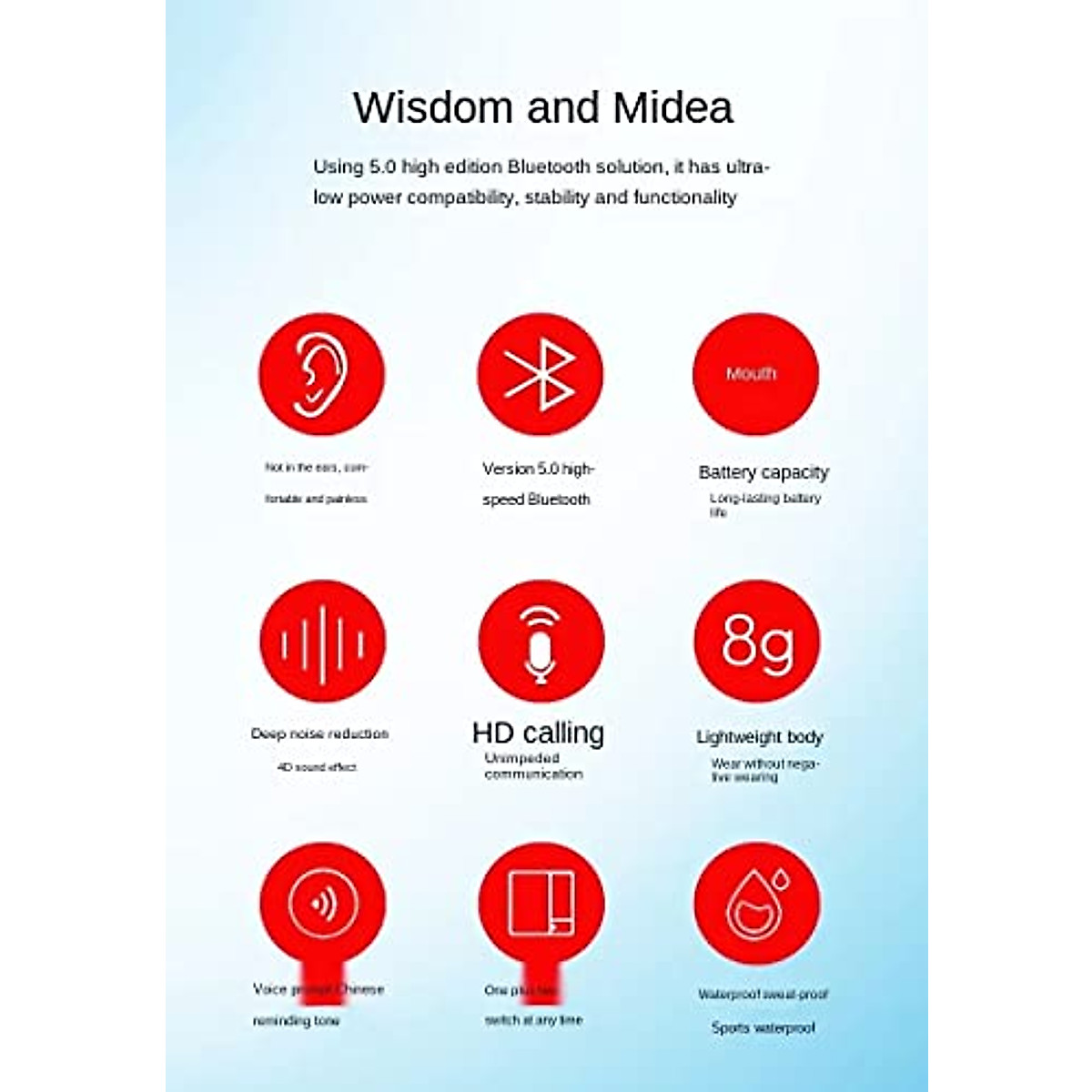 Bone Conduction Ear Hook Comfort Wear with Microphone Lightweight Compatible with iPhone & Android. Grey