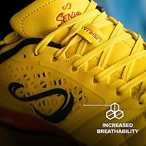 SENDA Ushuaia Pro 2.0 Indoor Soccer, Court, and Futsal Shoes, Men's Size 9.5 / Women's Size 10.5, Yellow