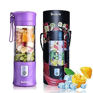 Portable USB Juicer Blender,Travel Juice Cup Baby Food Mixing Machince with Powerful Motor 4000mAh Rechargeable Battery Mini blender,13Oz