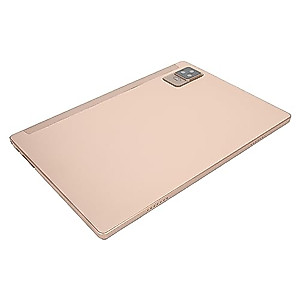 Airshi Gaming Tablet, US Plug 100‑240V 6GB RAM 256GB ROM Octa Core CPU 10.1 Inch FHD Office Tablet for School (Gold)