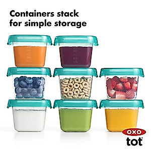 OXO Tot Baby Blocks Freezer Storage Containers 2 Oz - Teal