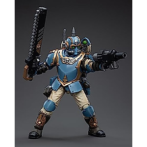 Pipigirl JoyToy Warhammer 40K Genuine License 1/18 Soldier, Astra Militarum Tempestus Scions Squad 55th Kappic Eagles Tempestor, 4.21 inch Models Action Figures Kits (Tempestor)
