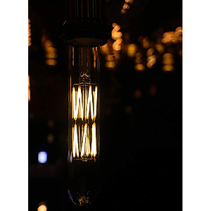 Leools T10 Led Bulbs,12W Dimmable Tubular Led Bulb,100 Watt Equivalent Edison Style Vintage LED Filament Light Bulb, E26 Long Tube Bulb,2700K Soft Warm White,7.3in(185mm),3-Pack.