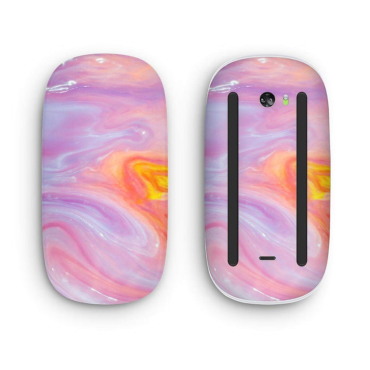 Design Skinz Marbleized Pink and Purple Paradise V2 Vinyl Decal Compatible with The Apple Magic Mouse 2 (Wireless, Rechargable) with Multi-Touch Surface
