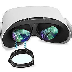 Lens Insert Compatible with Oculus Quest 2 - Sonicgrace VR Oculus Quest 2 Myopia Lens Glass with Blue Light Filter, Alloy Magnetic Frame and Lens Combination, Easy to Install (SPH:-4.50, Left)