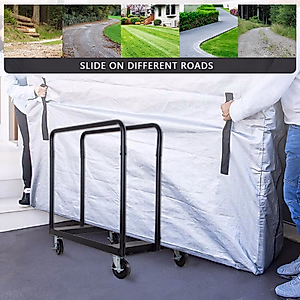 ZHAIUPON Steel Panel Truck,1500 LBS Panel Dollies Cart,Heavy Duty Drywall Sheet Cart for Lumber Furniture Warehouse Garage,with 4 Braking Casters