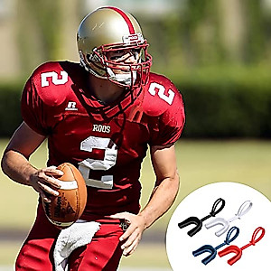 Seematn 40 Pcs Strapped Mouth Guard Football Mouthguard with Strap Youth Boxing Sports Mouthpieces Adult Youth Kids Mouthguard for Basketball Lacrosse Hockey Wrestling