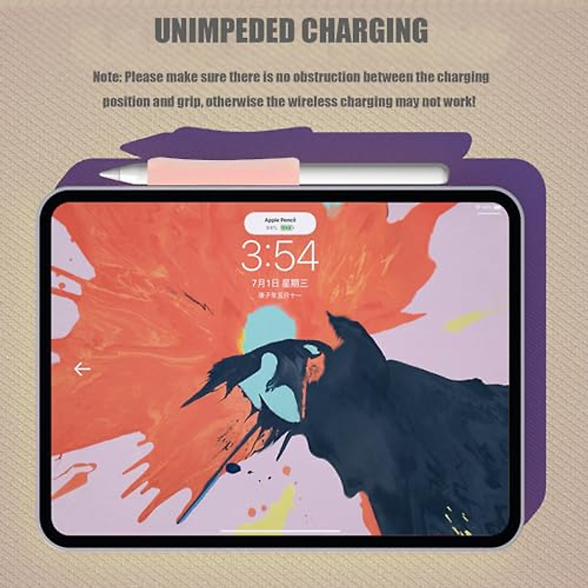 3 Pack Grips Case for Apple Pencil 2nd Generation/ 1st Gen, Support iPad Magnetic Charging, Sensitive Double Click, SIXFU Regular Stylus Grips Anti Roll Soft Cover for iPencil (Pink, Purple,White)