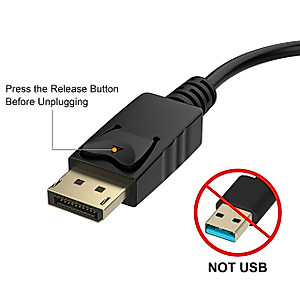 Moread DisplayPort (DP) to HDMI Adapter, 2 Pack, Gold-Plated Uni-Directional Display Port PC to HDMI Screen Converter (Male to Female) Compatible with HP, Dell, Lenovo, NVIDIA, AMD & More, Passive