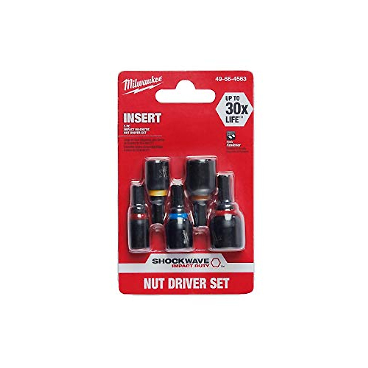 Milwaukee 49-66-4563 5 Piece Insert Nut Drive Set