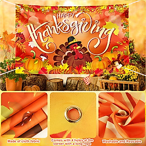Large Thanksgiving Banner Decorations Outdoor 72x44 Inch,Turkey Maple Leaf Pumpkin Decorations Gifts for Indoor Home House Decor Party Supplies,Yard Sign Background for Photography
