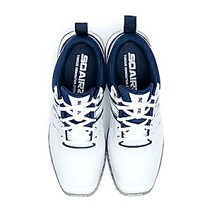 SQAIRZ Speed Men's Athletic Golf Shoes, Golf Shoes, Designed for Balance & Performance, Replaceable Spikes, Waterproof, Golf Shoes Men with Spikes, Mens Golf Shoes, Golf Footwear White/Navy